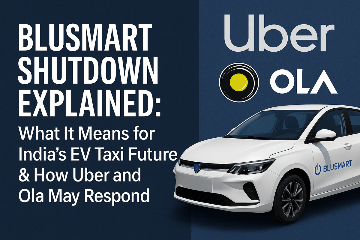 BluSmart Shutdown Explained: What It Means for India’s EV Taxi Future & How Uber and Ola May ...